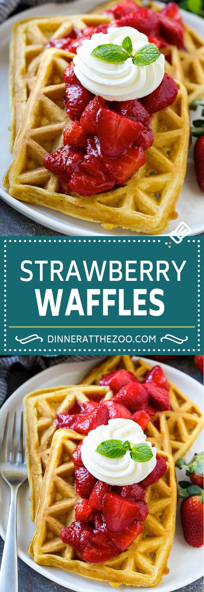 Waffles de fresa 【 Cazuelas Online