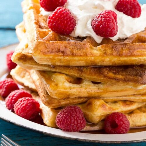 Waffles de fresa 【 Cazuelas Online